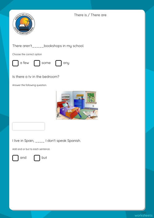 There is / There are. Interactive worksheet | TopWorksheets
