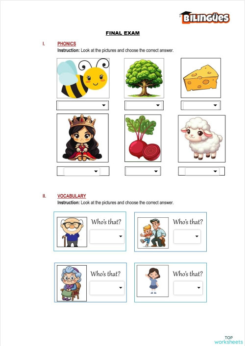 FINAL EXAM - STARTERS 11. Interactive worksheet | TopWorksheets