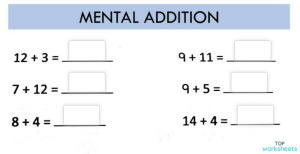 Year 1 Math | Mental Addition (2). Interactive worksheet | TopWorksheets