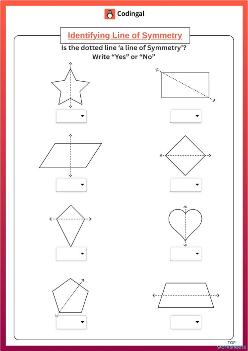 M_04M14L49_WA02_Symmetry_in_2D_Shapes_4. Interactive worksheet | TopWorksheets
