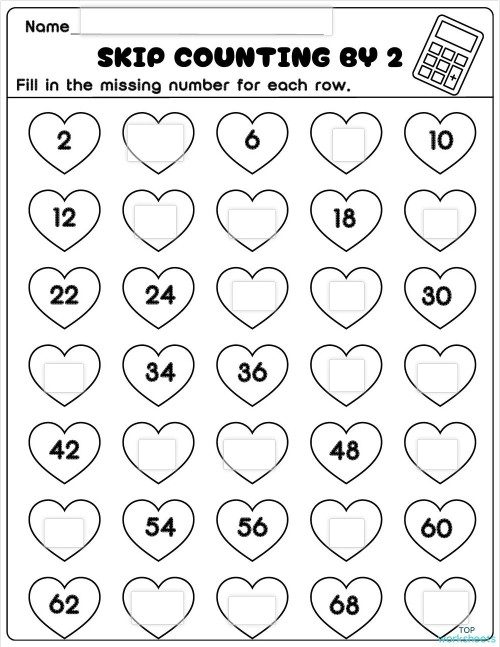 Skip counting in 2s, 3s, 5s and 10. Interactive worksheet | TopWorksheets