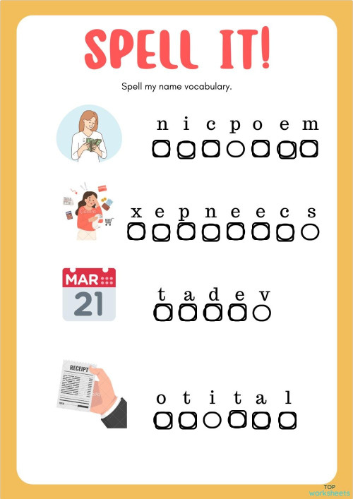 spell it for primary school. Interactive worksheet | TopWorksheets