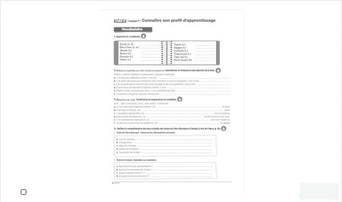 unité 0 (cahier). Fiche interactive | TopWorksheets