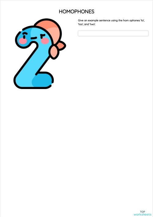 HOMOPHONES. Interactive worksheet | TopWorksheets