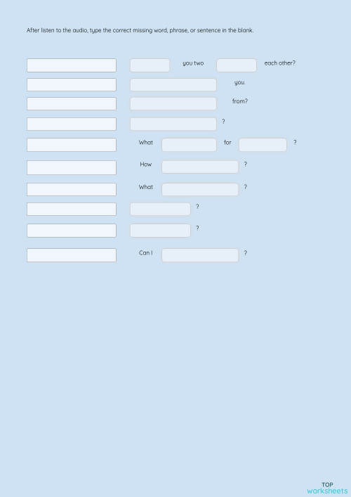 Introducing Others and Conversation Starter: Expression Exercises ...
