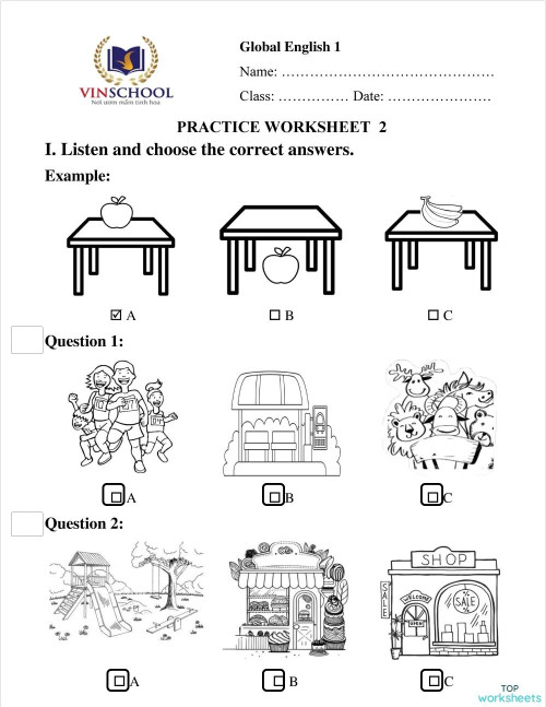 practice test 3. Interactive worksheet | TopWorksheets