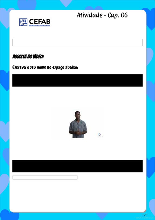 Atividade - Cap. 06. Ficha interativa | TopWorksheets
