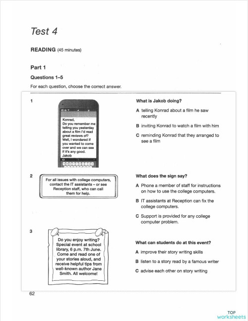 Super Minds 3 - Units 1,2,3 - Test. Interactive worksheet | TopWorksheets