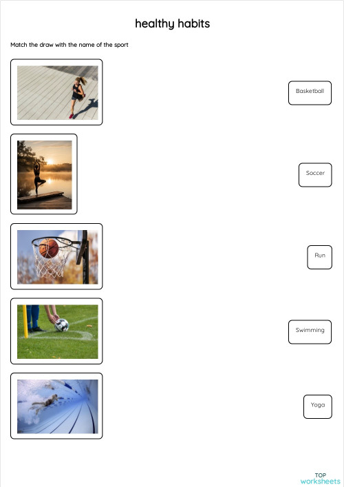 healthy habits. Interactive worksheet | TopWorksheets