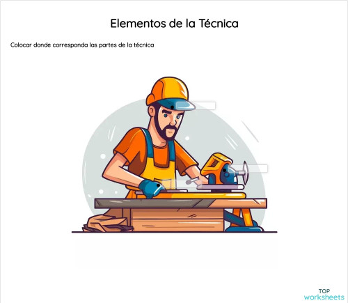 Elementos de la Técnica. Ficha interactiva | TopWorksheets
