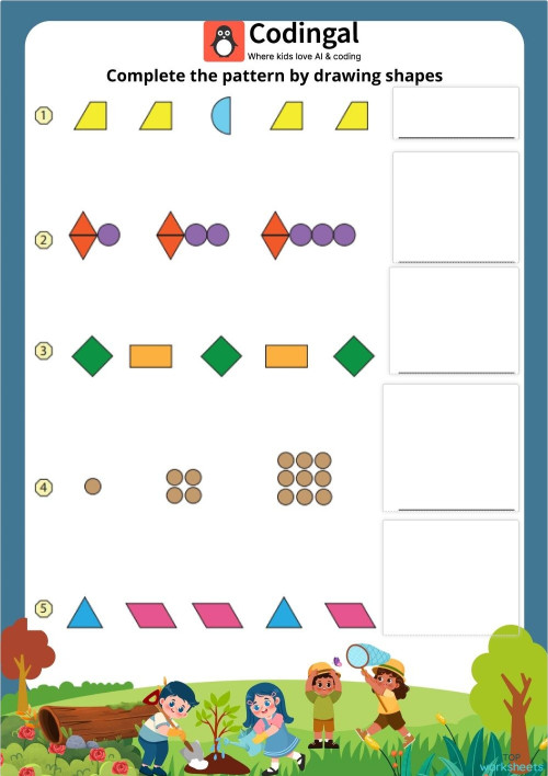 M_G01M20L67_WA01_Creating_Repeating_Patterns_3. Interactive worksheet | TopWorksheets