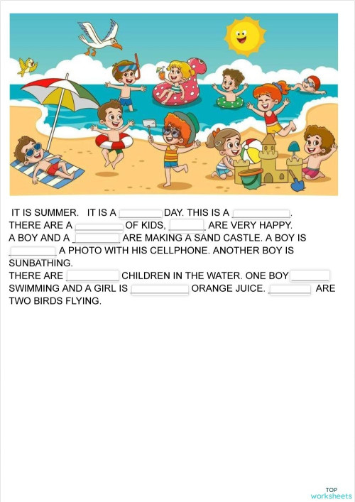 DESCRIBE THIS PICTURE. Interactive worksheet | TopWorksheets