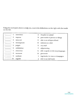 MORPHEMES 3+4. Interactive worksheet | TopWorksheets