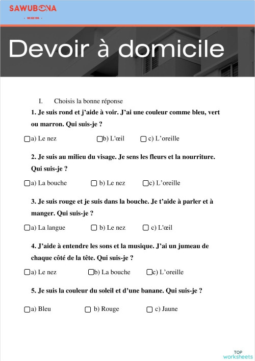 Devoir a domicile Delicia. Fiche interactive | TopWorksheets
