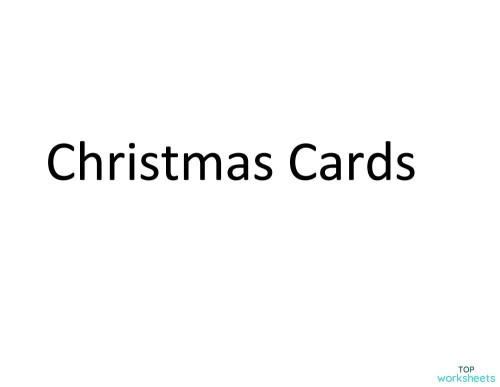 Christmas Cards. Interactive worksheet | TopWorksheets