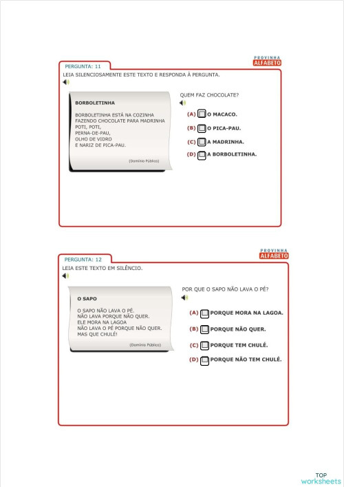 Simulado CAED 2º ano fundamental. Ficha interativa | TopWorksheets