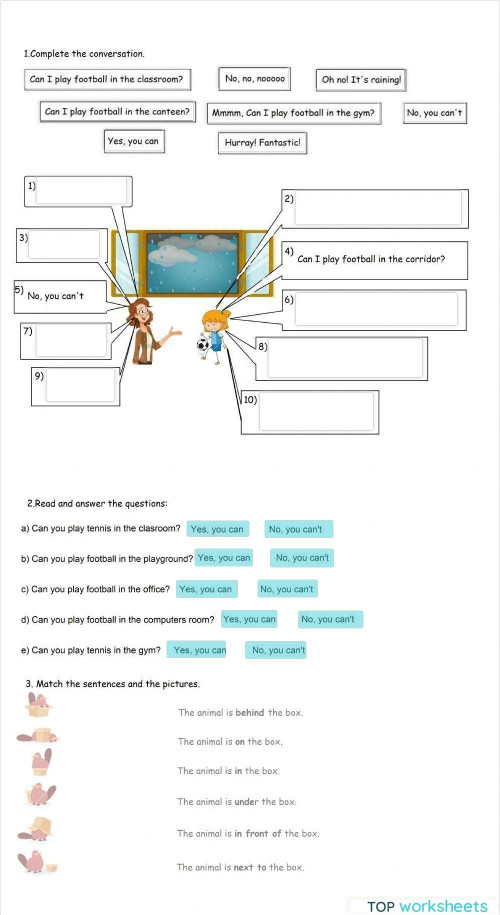 Interactive worksheets and online exercises in english | TopWorksheets