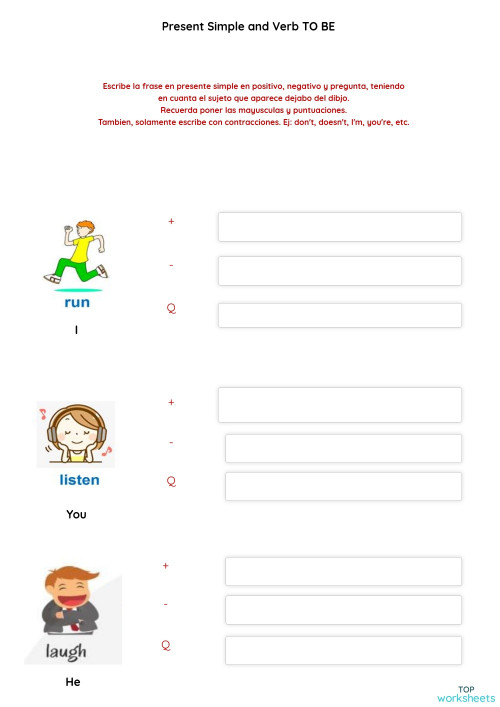 Present simple. Interactive worksheet | TopWorksheets