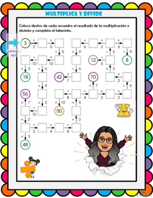 MULTIPLICA Y DIVIDE. Ficha interactiva | TopWorksheets