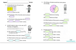 Chapter 12: Fractions EX 24. Interactive worksheet | TopWorksheets