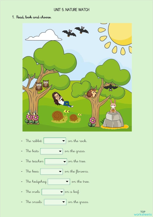 UNIT 5 - NATURE WATCH. Interactive worksheet | TopWorksheets