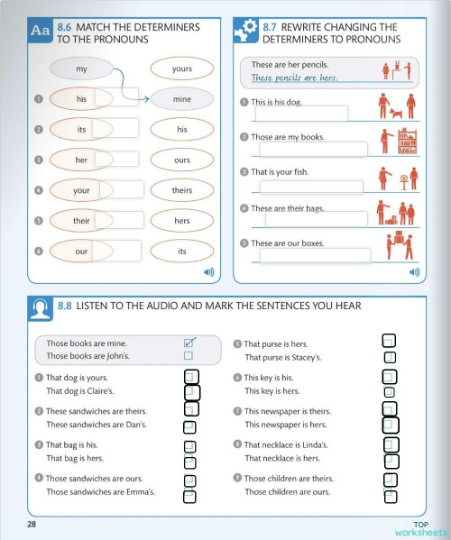 Talking about your things beginners 3. Interactive worksheet ...