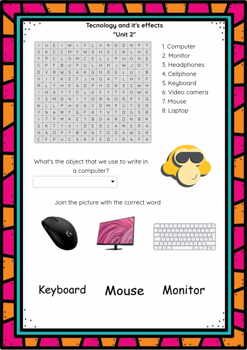 Tecnology and its effects Unit 2. Interactive worksheet | TopWorksheets