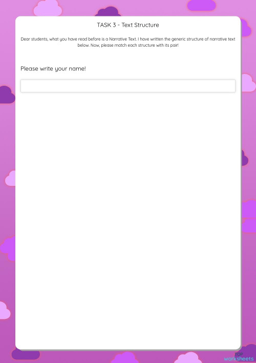 TASK 3 - Text Structure. Interactive worksheet | TopWorksheets