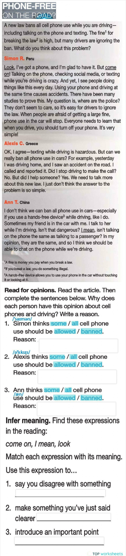 B12U10LB reading. Interactive worksheet | TopWorksheets