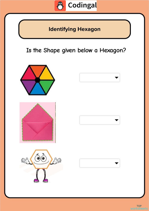 M_G02M12L59_WA02_Identifying Hexagon. Interactive worksheet | TopWorksheets