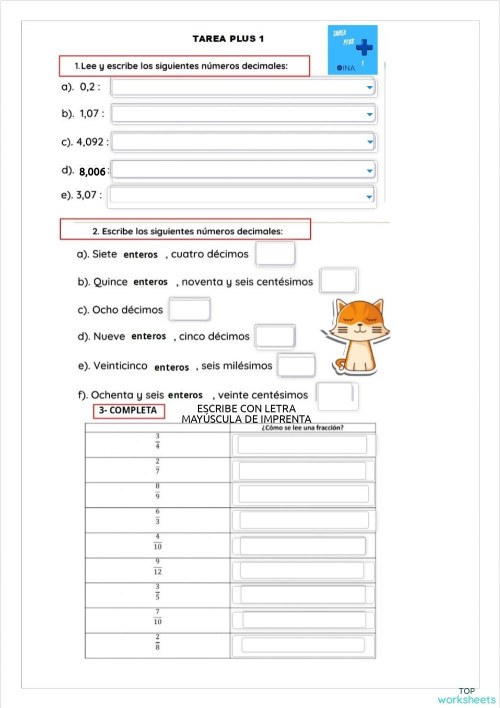 LOS NÚMEROS ENTEROS. Ficha interactiva | TopWorksheets