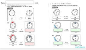 Chapter 13: Time EX 21. Interactive worksheet | TopWorksheets