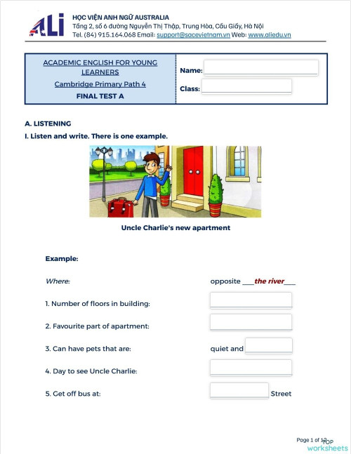 Listening: interactive worksheets and online exercises | TopWorksheets