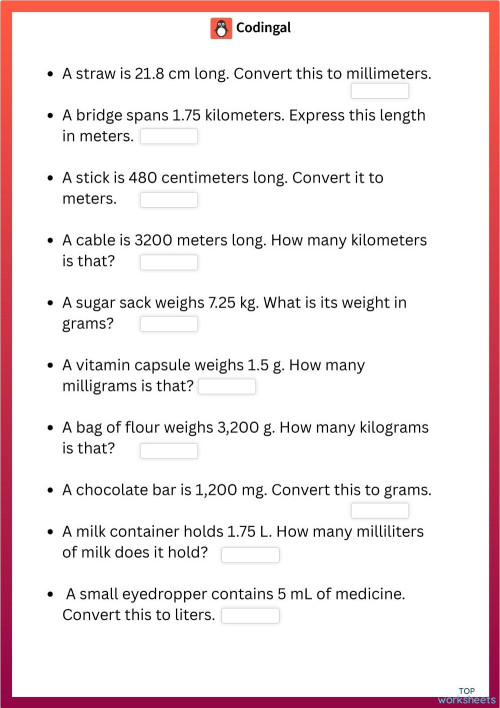M_G04M10L36_WA01_metric conversions. Interactive worksheet | TopWorksheets