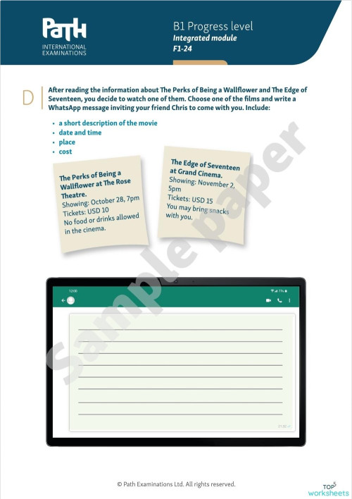 WRITING PRACTICE. Interactive worksheet | TopWorksheets