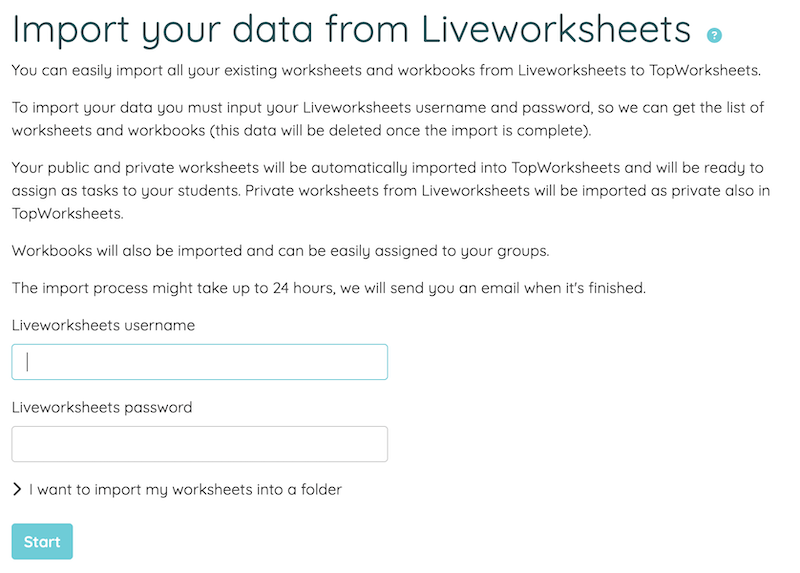Help on How to import your worksheets and workbooks from Liveworksheets ...