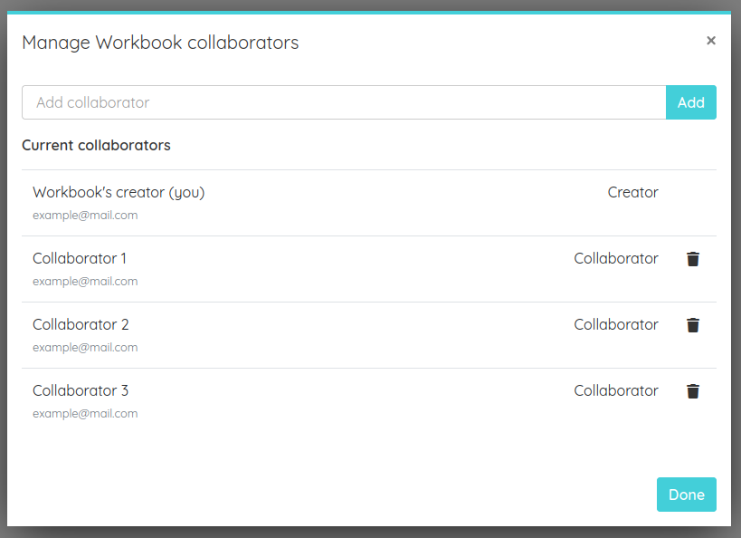Help on Collaborators in your workbooks | TopWorksheets
