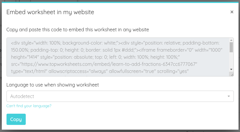 Help On How To Embed Worksheets In Other Platforms TopWorksheets