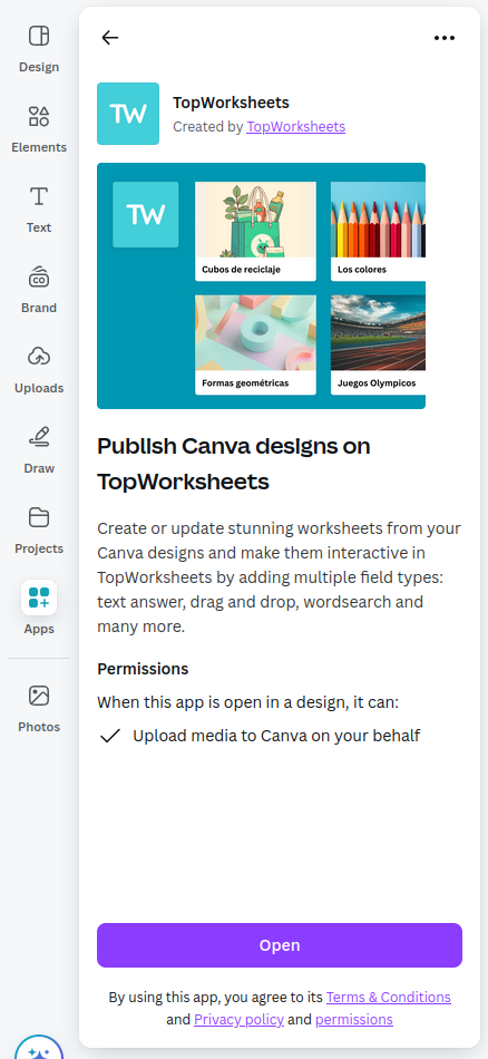Ayuda: Crea fichas interactivas desde nuestra aplicación de Canva | TopWorksheets