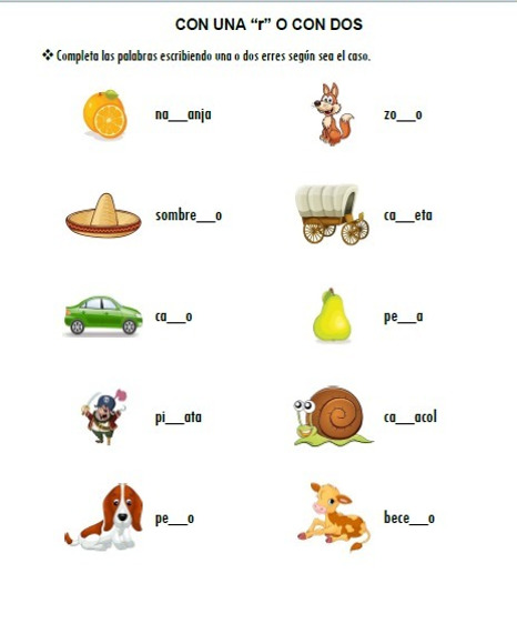 ¿Con r o con rr?. Ficha interactiva | TopWorksheets