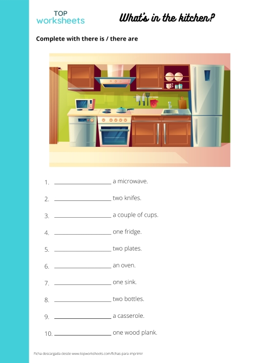 Bathroom, ficha para imprimir | TopWorksheets
