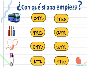 Sílabas trabadas con BR y BL, ficha para imprimir | TopWorksheets