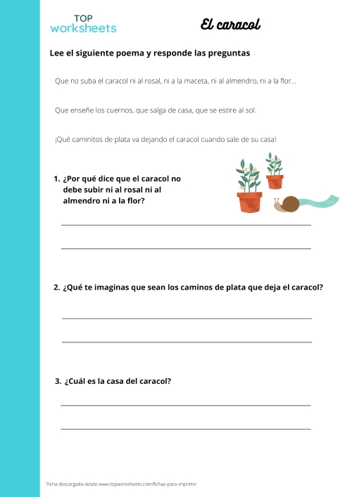 Preguntas Para Comprensión Lectora Imprimibles