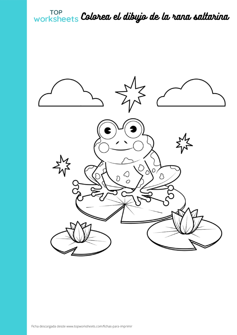 Rana saltarina, ficha para imprimir | TopWorksheets