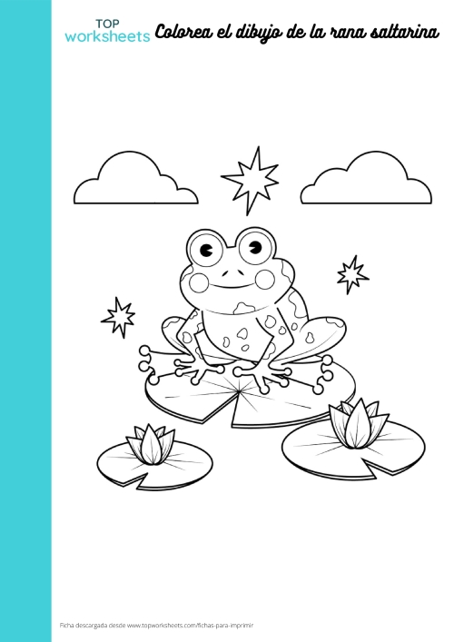 Rana saltarina, ficha para imprimir | TopWorksheets