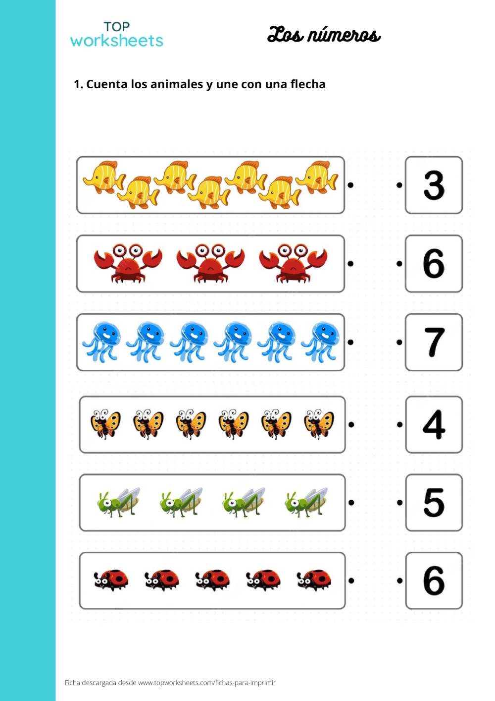 Une los animales, ficha para imprimir | TopWorksheets