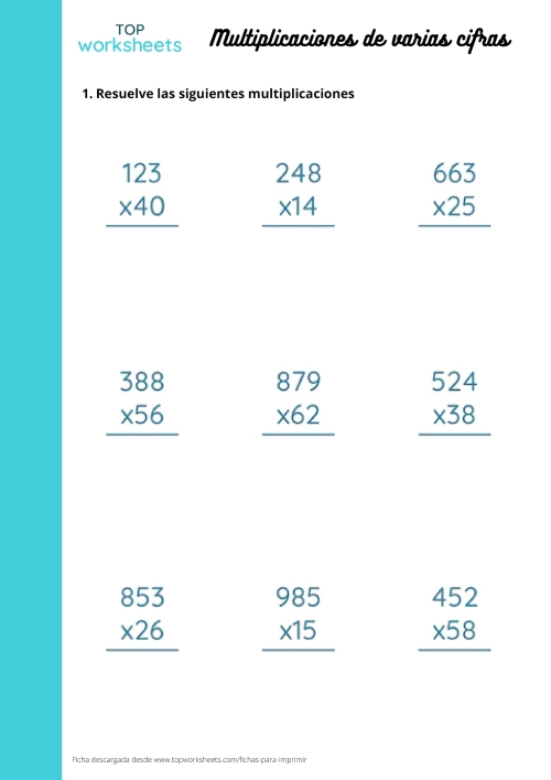 Rellena la tabla , ficha para imprimir | TopWorksheets