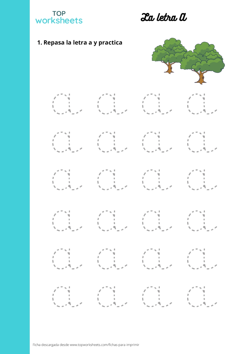 Ficha para imprimir: A minúscula Página 1 | TopWorksheets