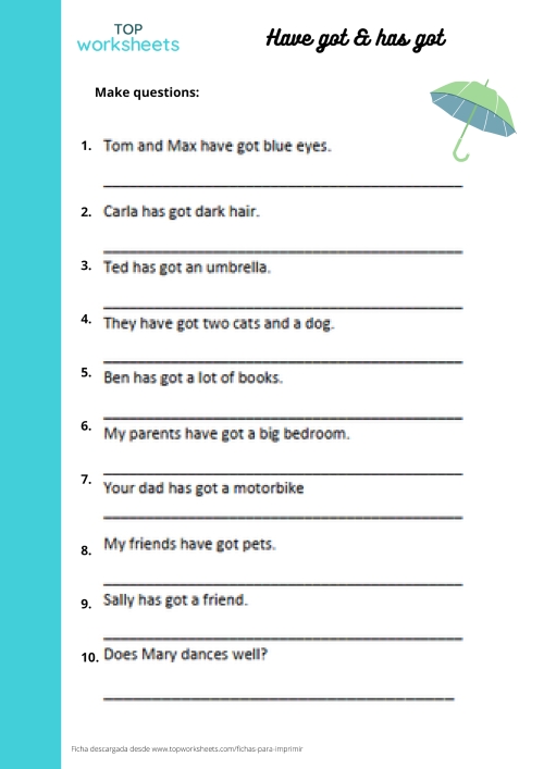 Have Got Interrogative Ficha Para Imprimir TopWorksheets