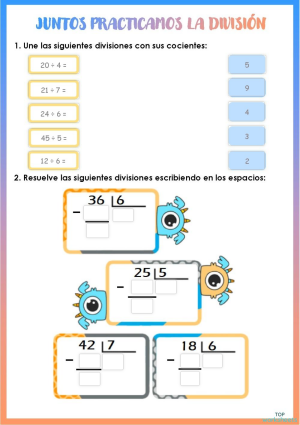 ACTIVIDAD DIVISIONES EXACTAS O INEXACTAS JARRON DE DIVISIONES ...